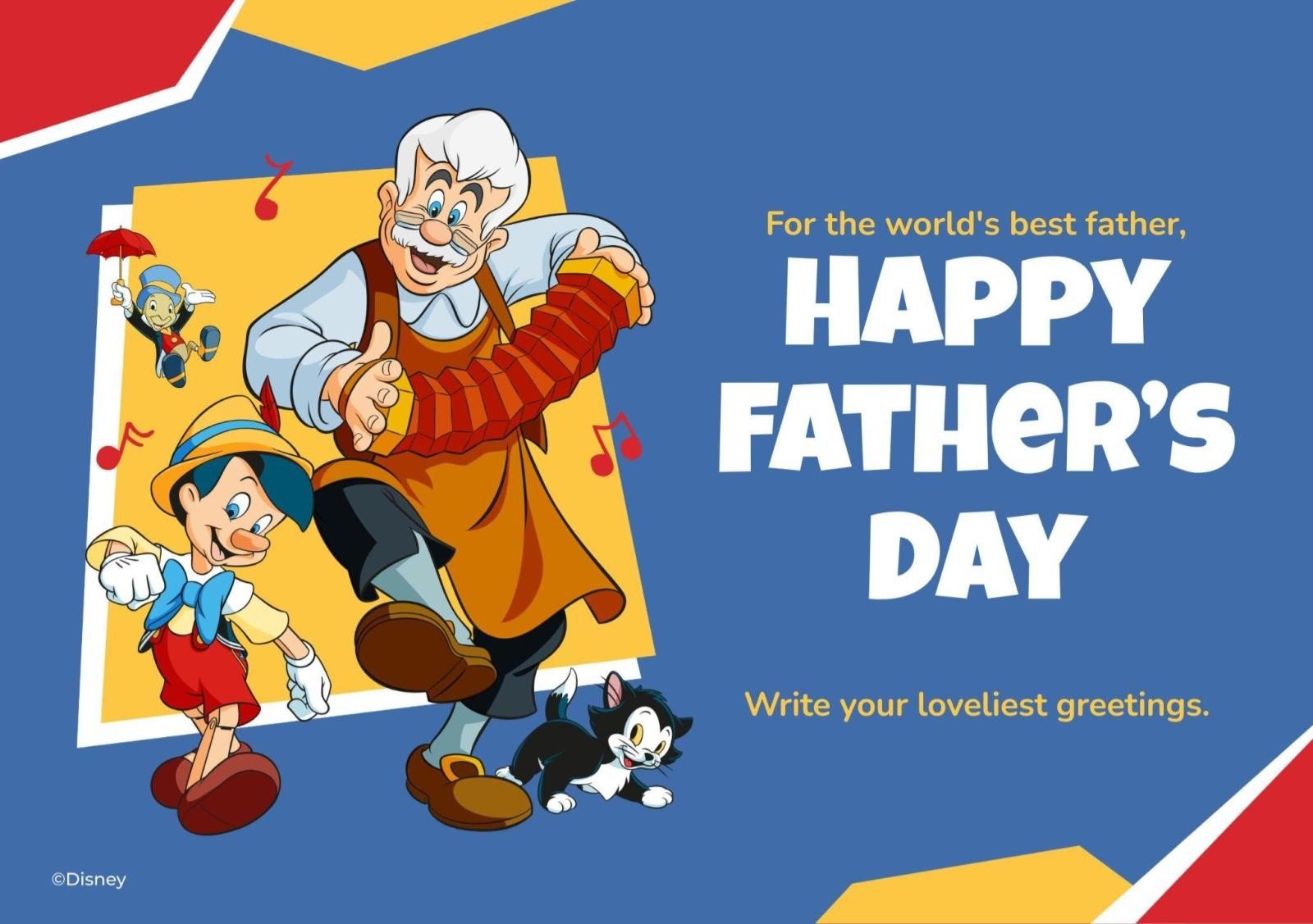Pinocchio Father's Day Card Presentation