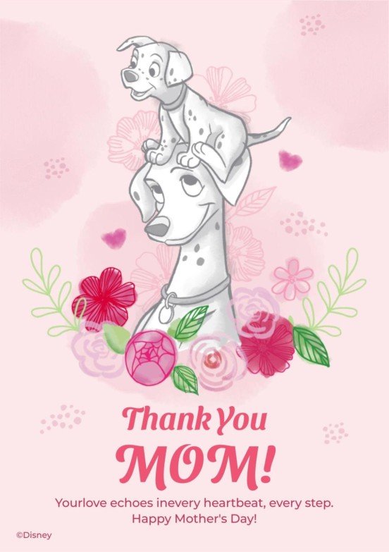 101 Dalmatians Mother's Day Card Presentation