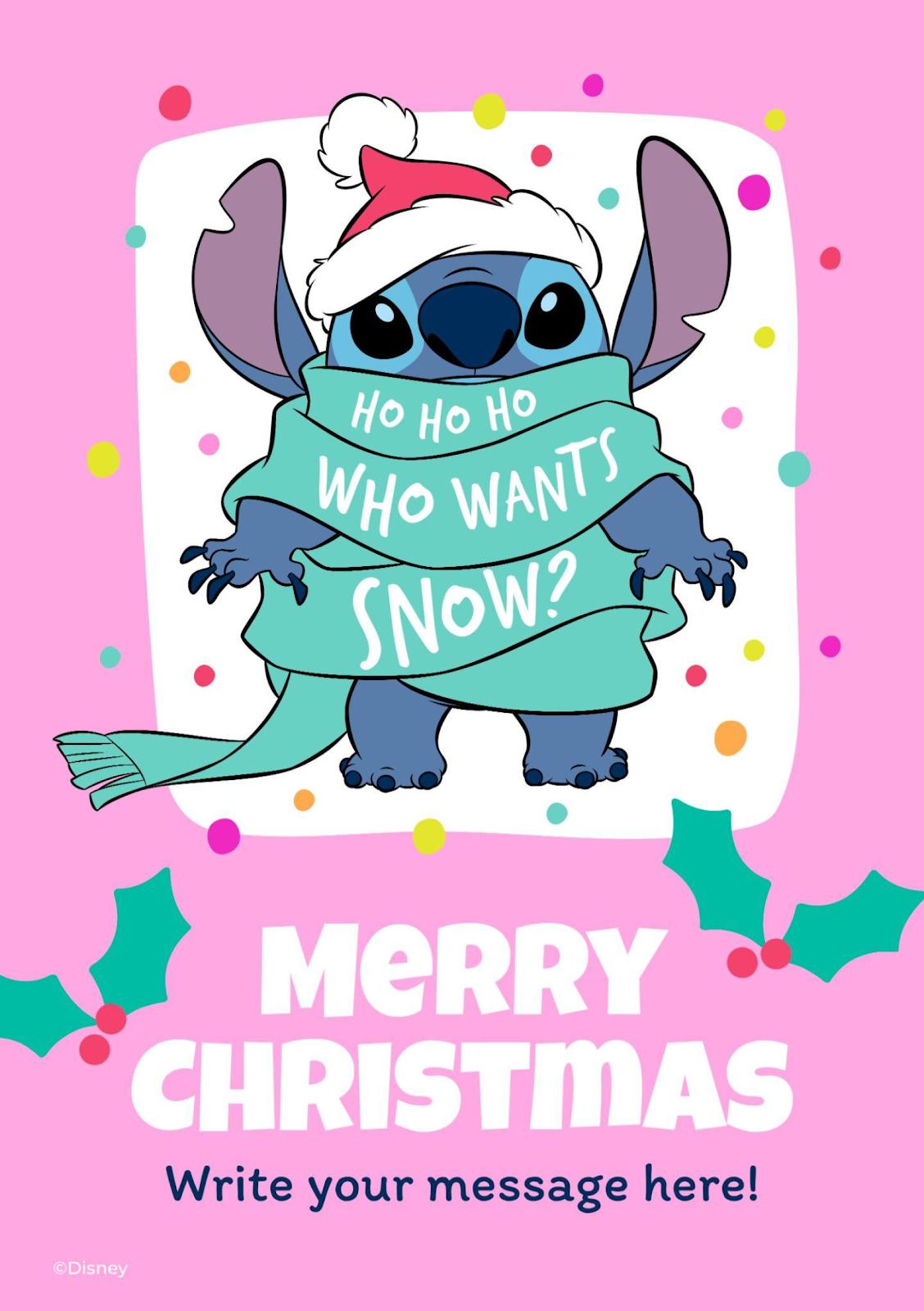 Lilo and Stitch Christmas Card Presentation