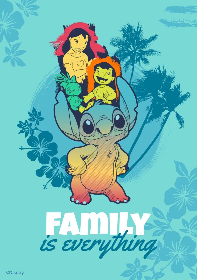 Tarjeta Ohana significa familia de Lilo & Stitch