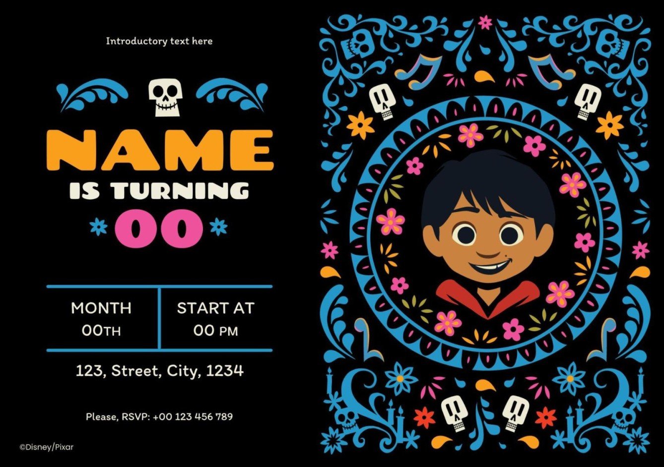 Coco Birthday Invitation Presentation