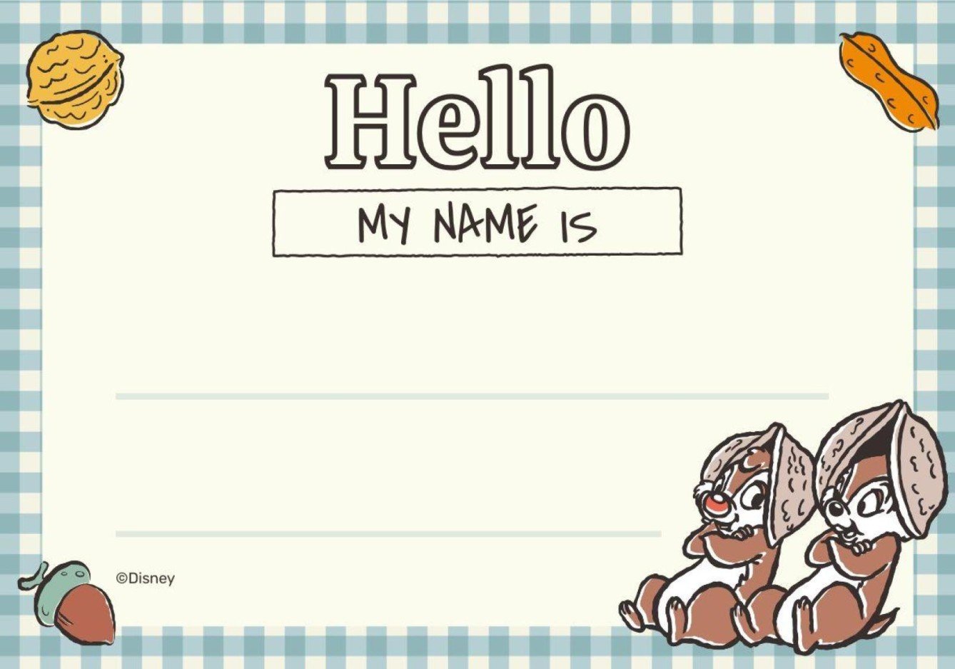 Chip and Dale Name Tag Presentation