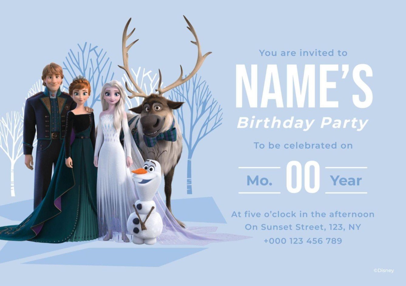 Frozen Birthday Party Invitation Presentation