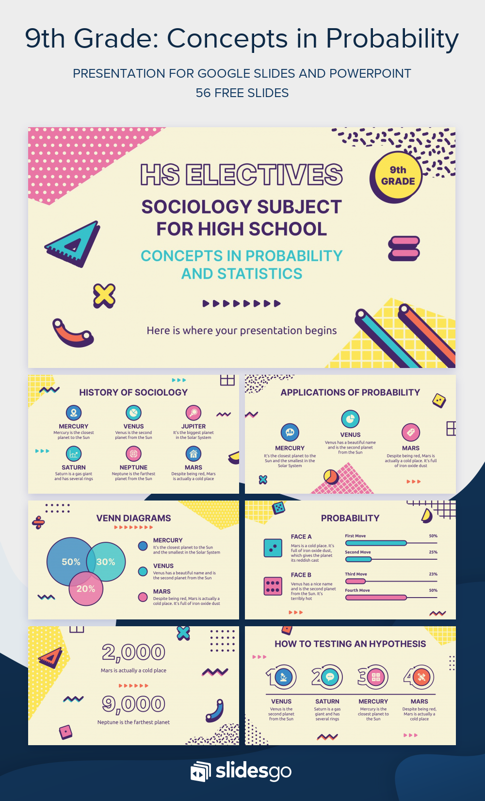 Concepts in Probability and Statistics | Google Slides & PPT