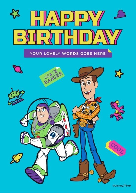 Toy Story Happy Birthday Card Presentation