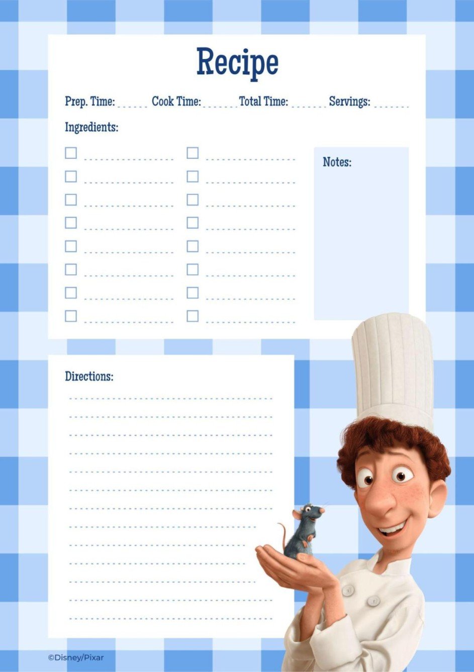 Ratatouille Recipe Card Presentation