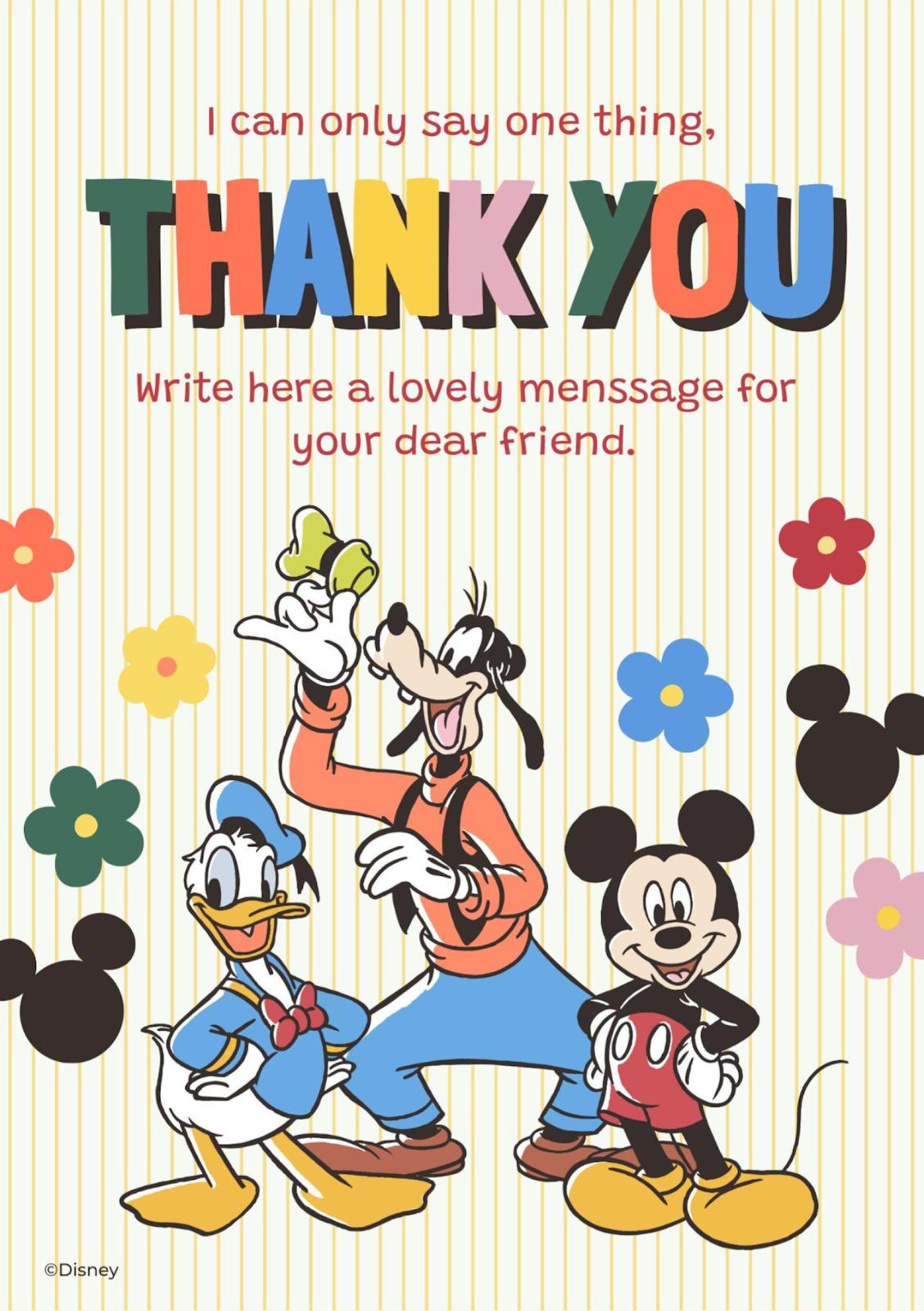 Mickey Mouse Thank You Card Presentation