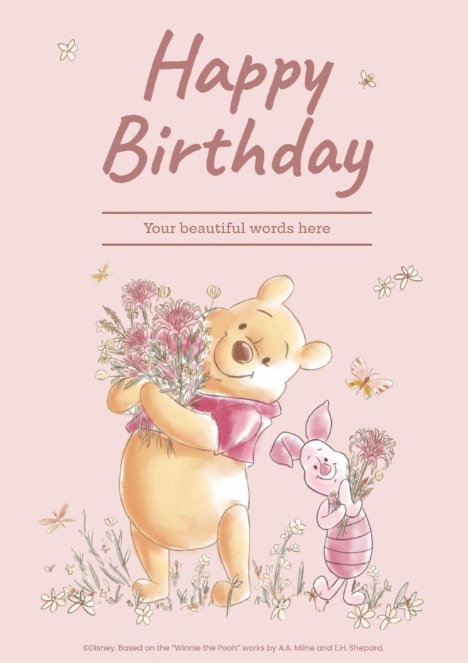Winnie the Pooh Birthday Card Presentation