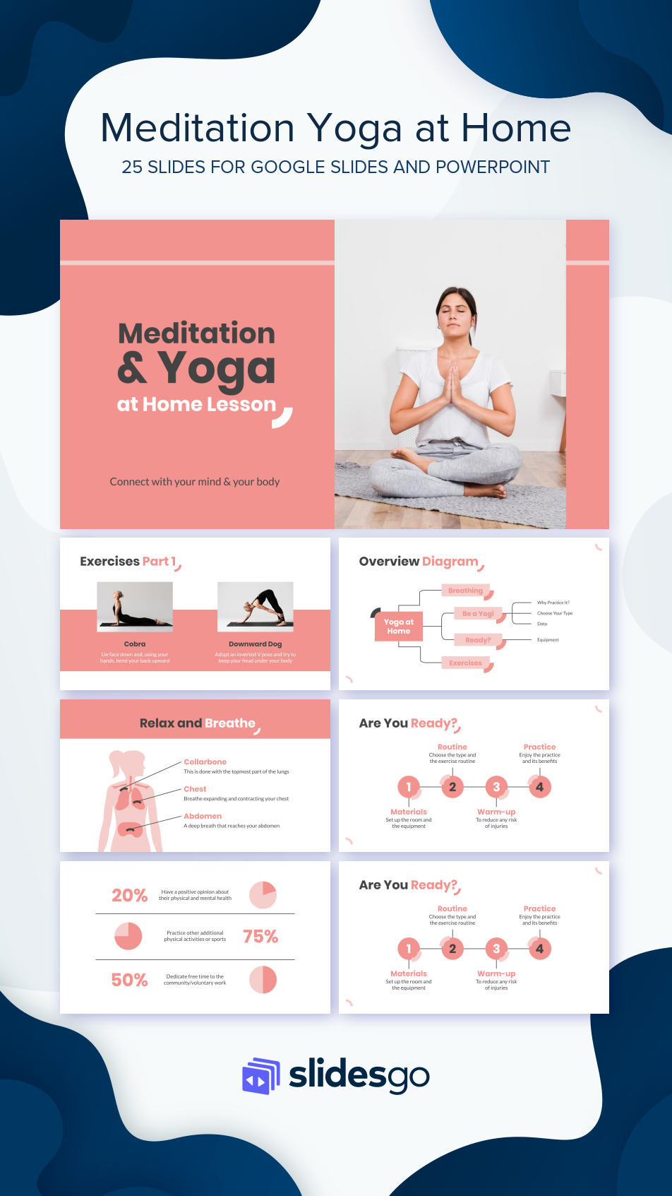 Meditation & Yoga at Home Google Slides and PPT Template
