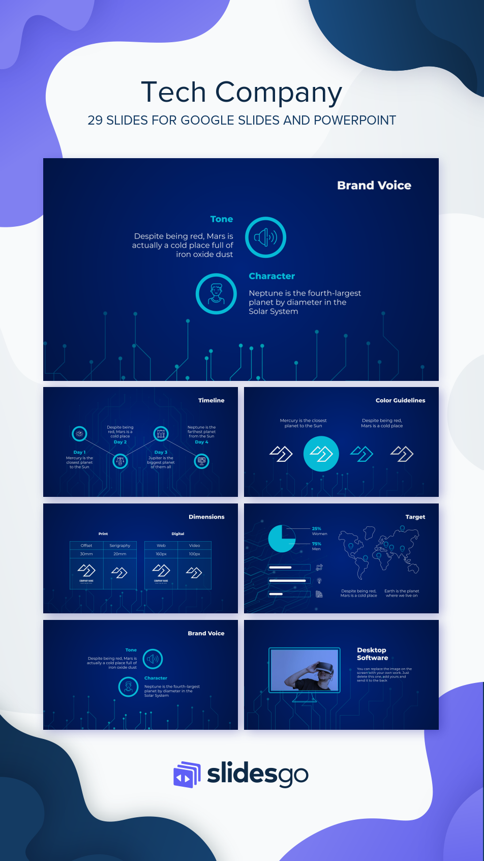 Tech Company Branding Google Slides and PowerPoint Template