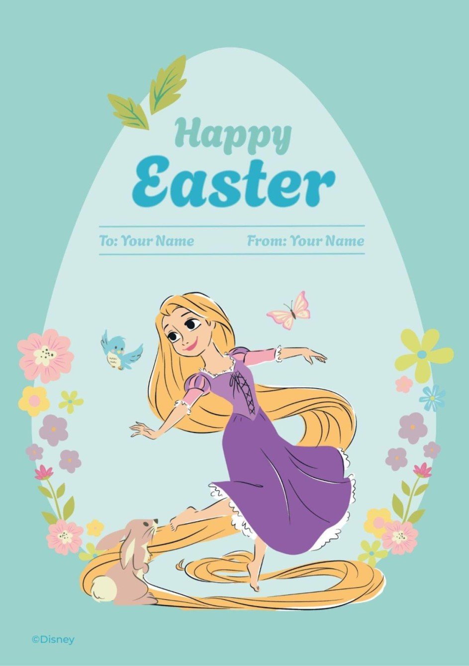 Disney Princess Easter Card Presentation