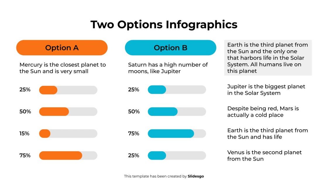 Two Options Infographics Template