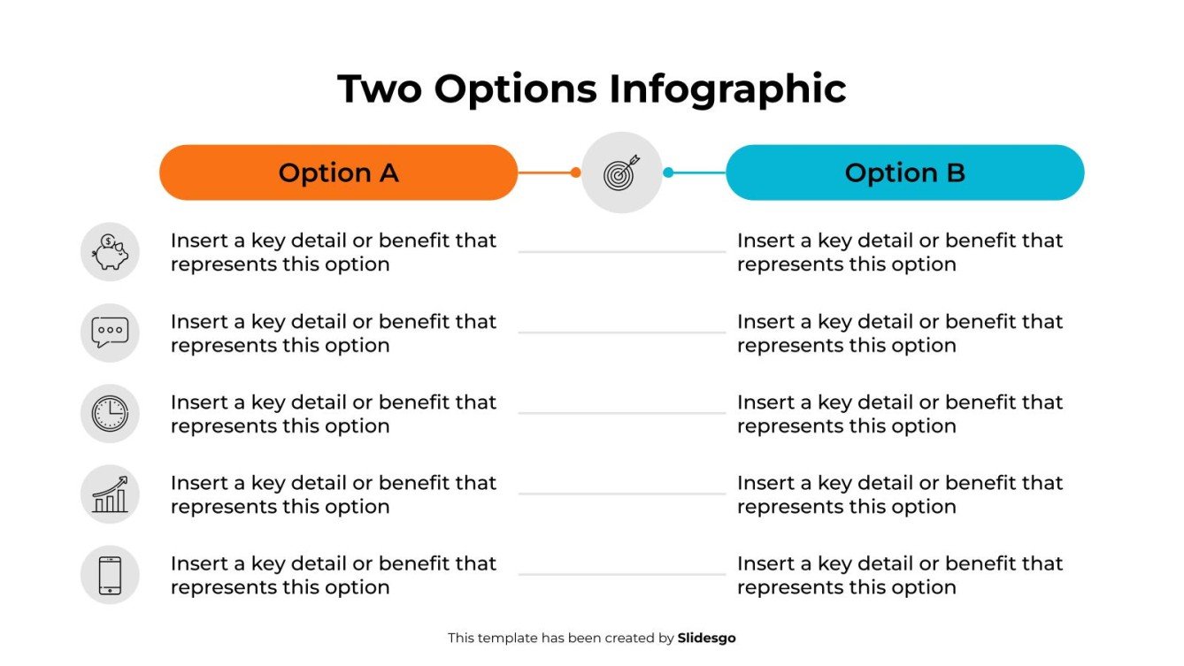 Two Options Infographics Template