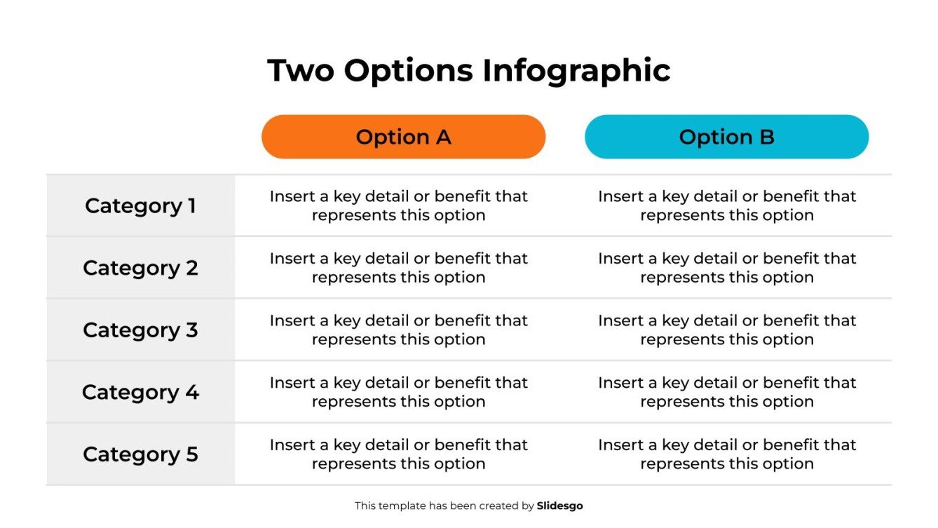 Two Options Infographics Template