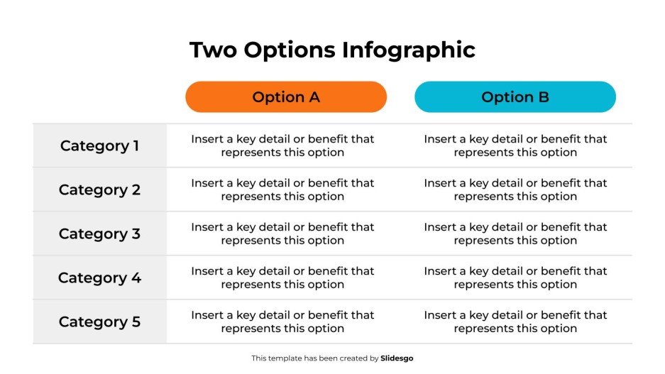 Two Options Infographics Template