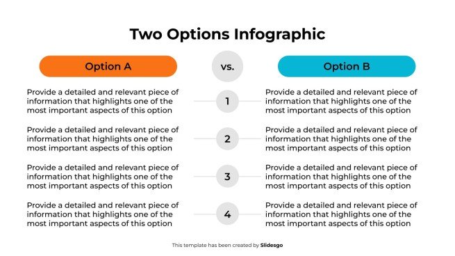 Two Options Infographics Template