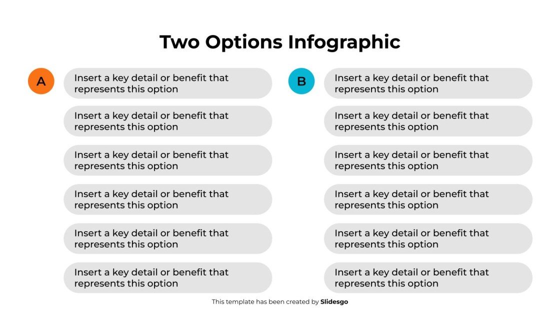 Two Options Infographics Template