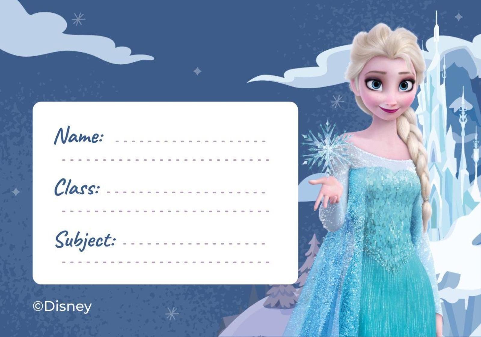 Frozen Elsa Name Tag Presentation