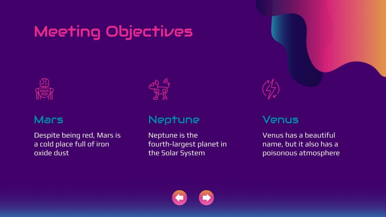 Megame Futuristic Meeting Google Slides & PowerPoint template