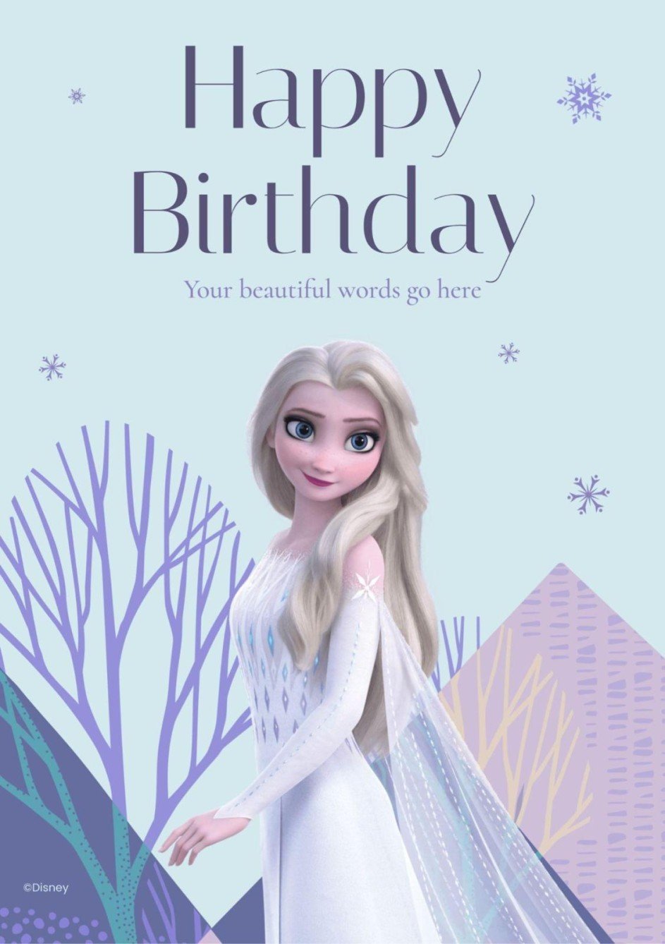 Elsa Frozen Birthday Card Presentation