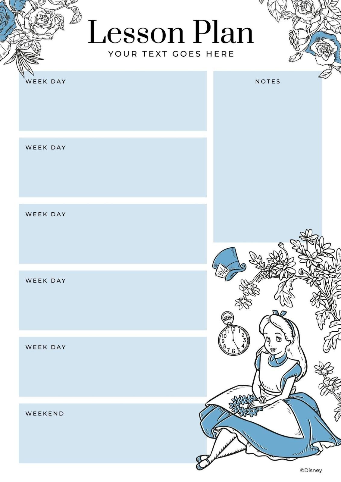 Alice in Wonderland Lesson Plan Presentation