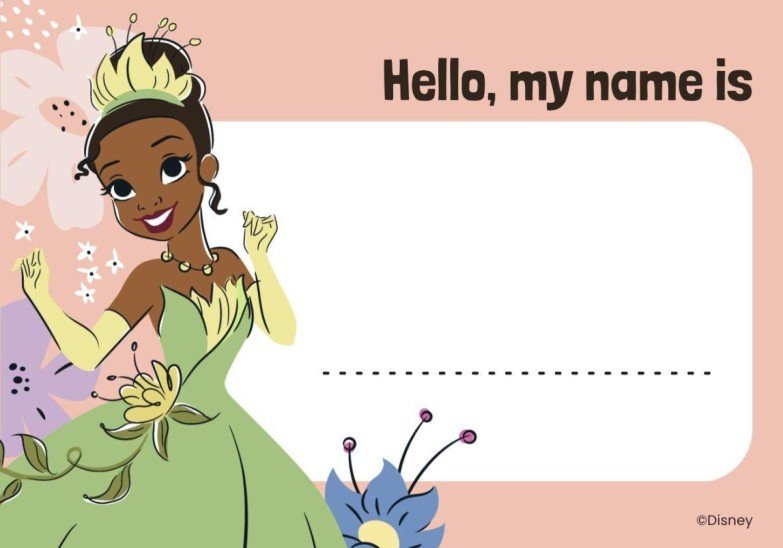Disney Princess Name Tag Presentation