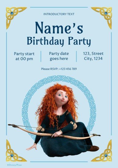 Brave Birthday Invitation Presentation