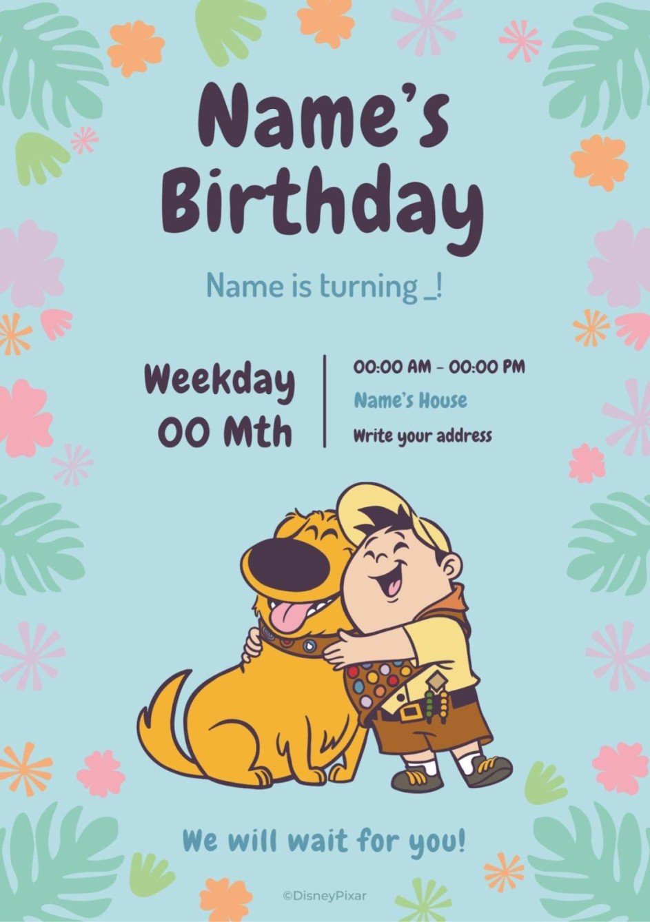 Up: It's my birthday Invitation Presentation