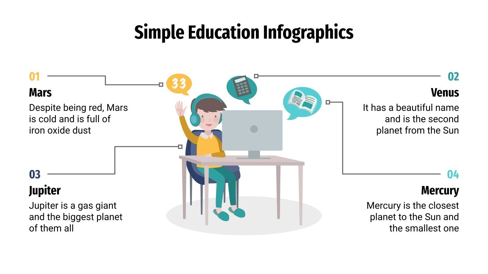 Simple Education Infographics | Google Slides & PPT template