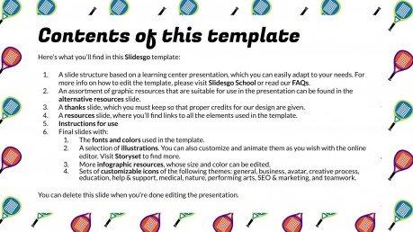 Padel Tennis Center | Google Slides & PowerPoint template