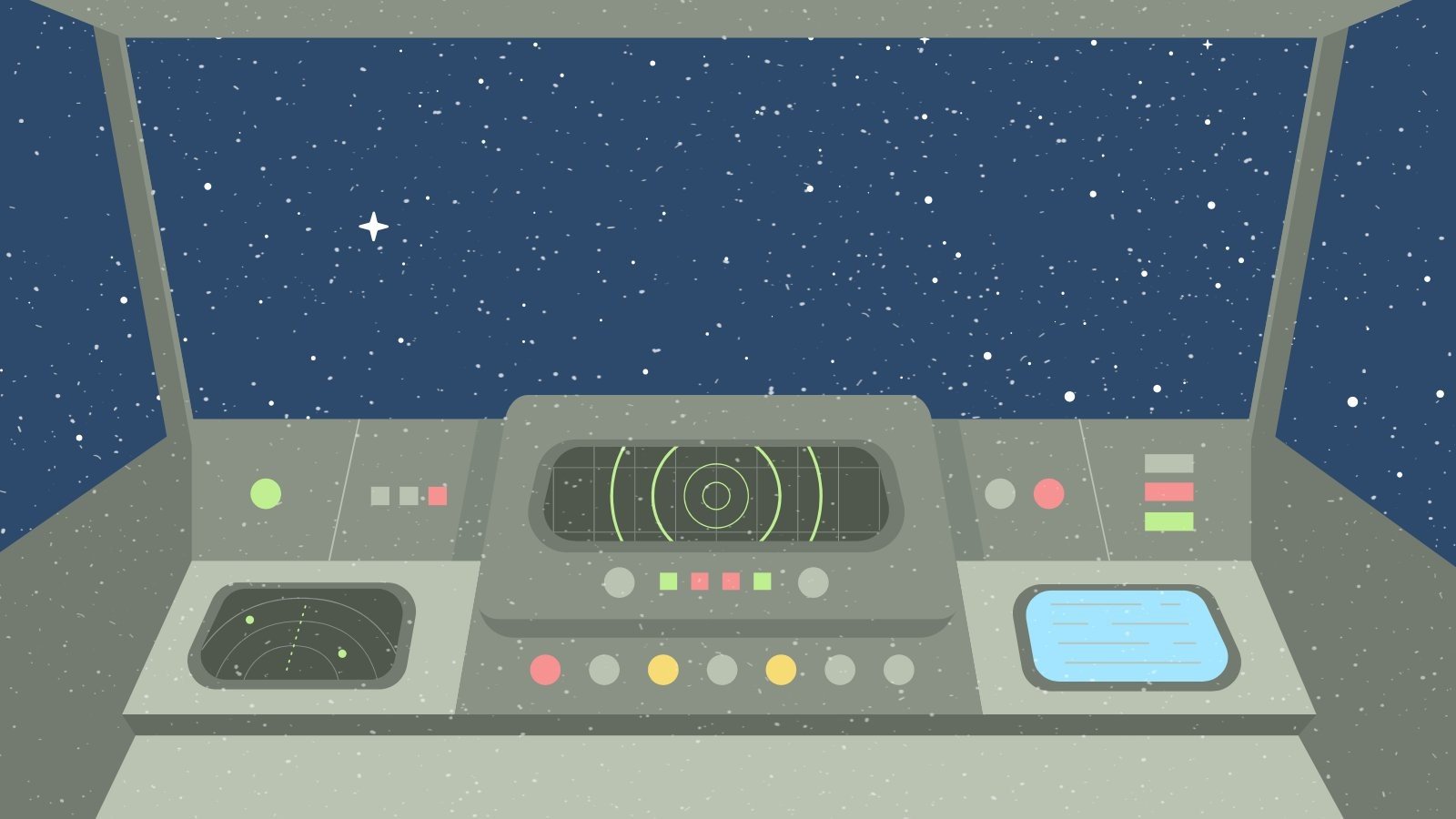 On a Spaceship: Videocall Backgrounds | Google Slides & PPT