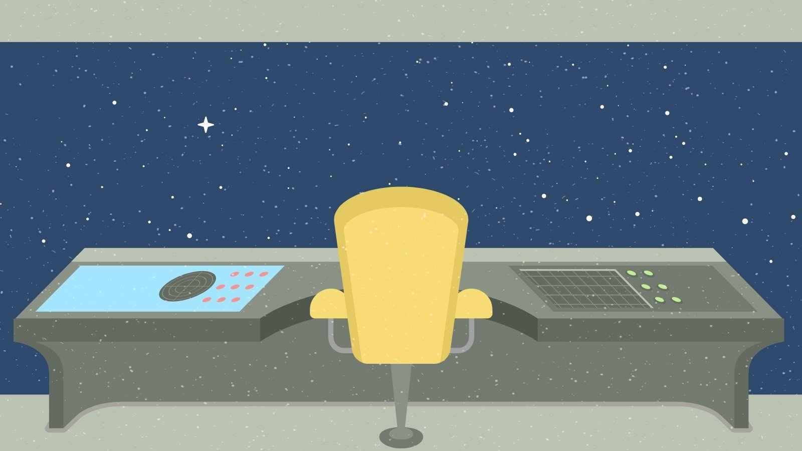On a Spaceship: Videocall Backgrounds | Google Slides & PPT
