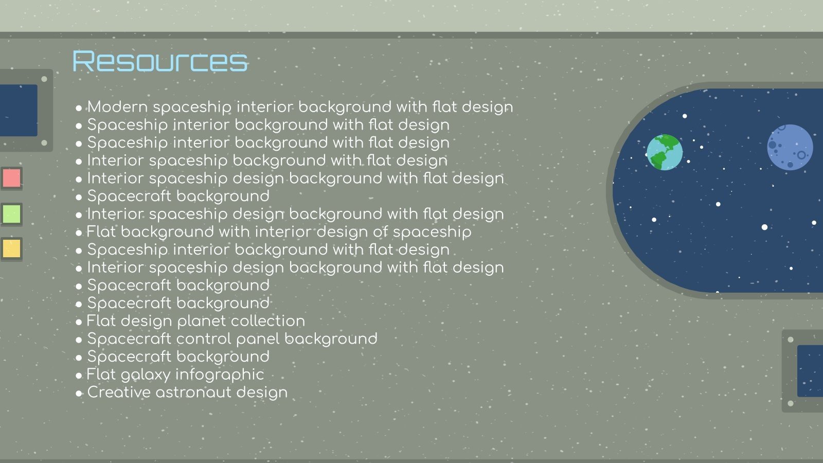 On a Spaceship: Videocall Backgrounds | Google Slides & PPT