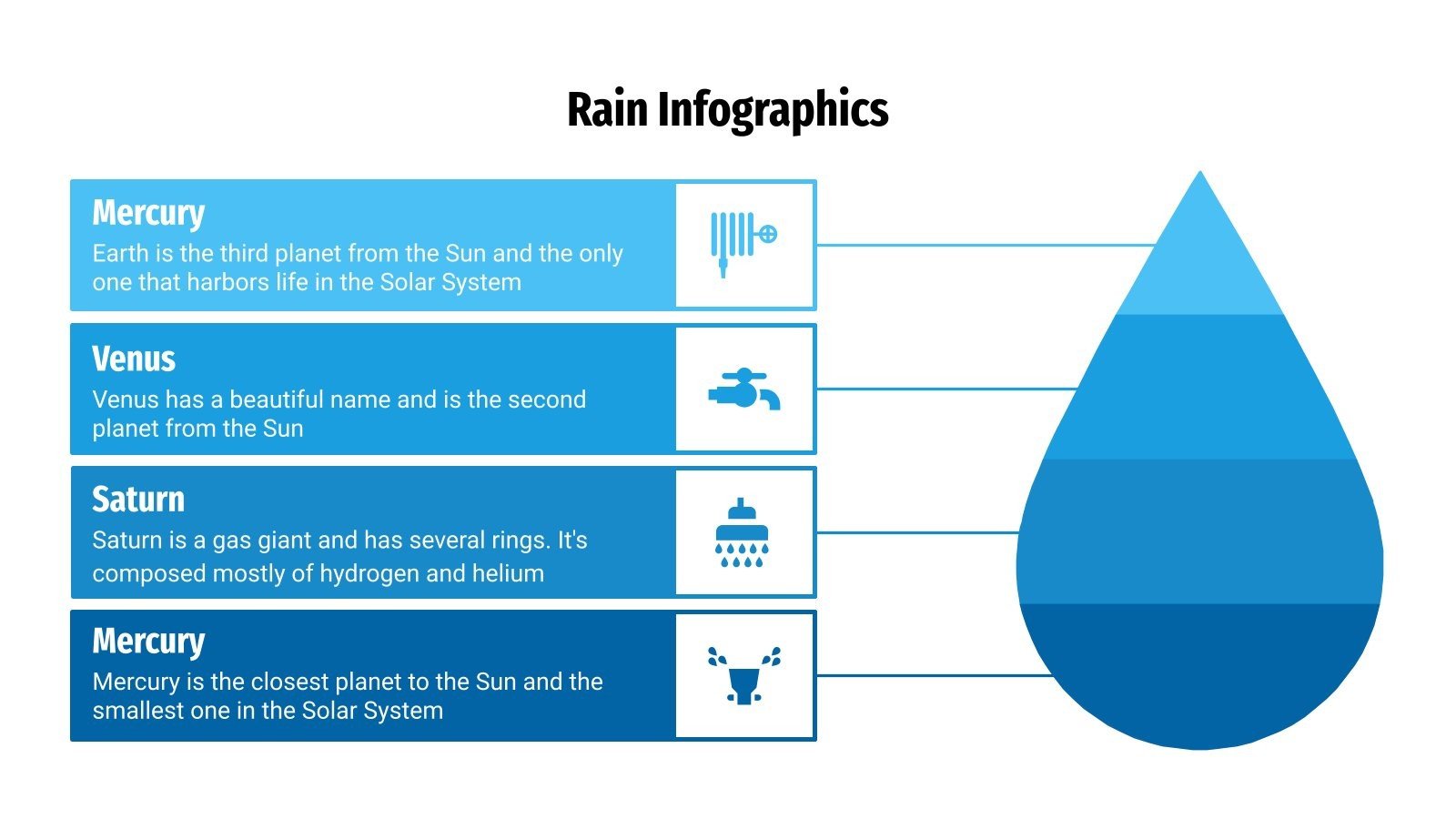 Rain Infographics | Google Slides and PowerPoint template