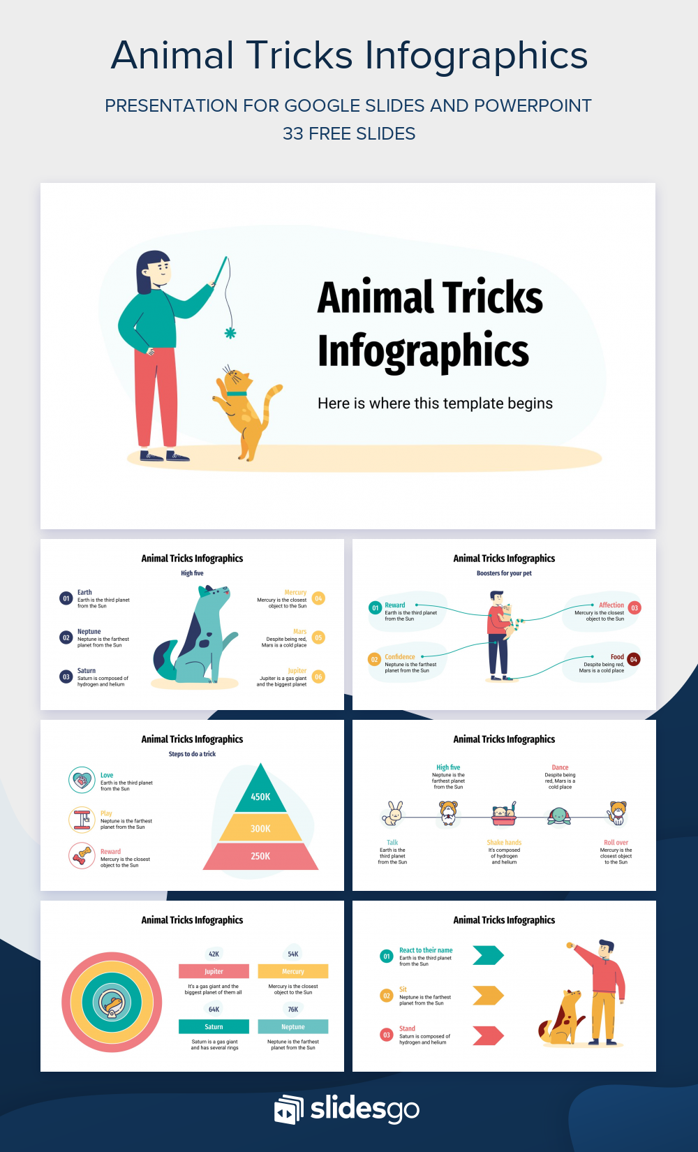 Animal Tricks Infographics | Google Slides & PPT template