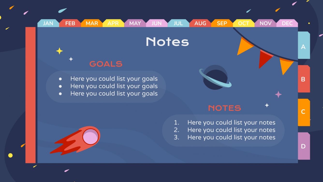 Super Stellar Planner for Middle School Google Slides & PPT template