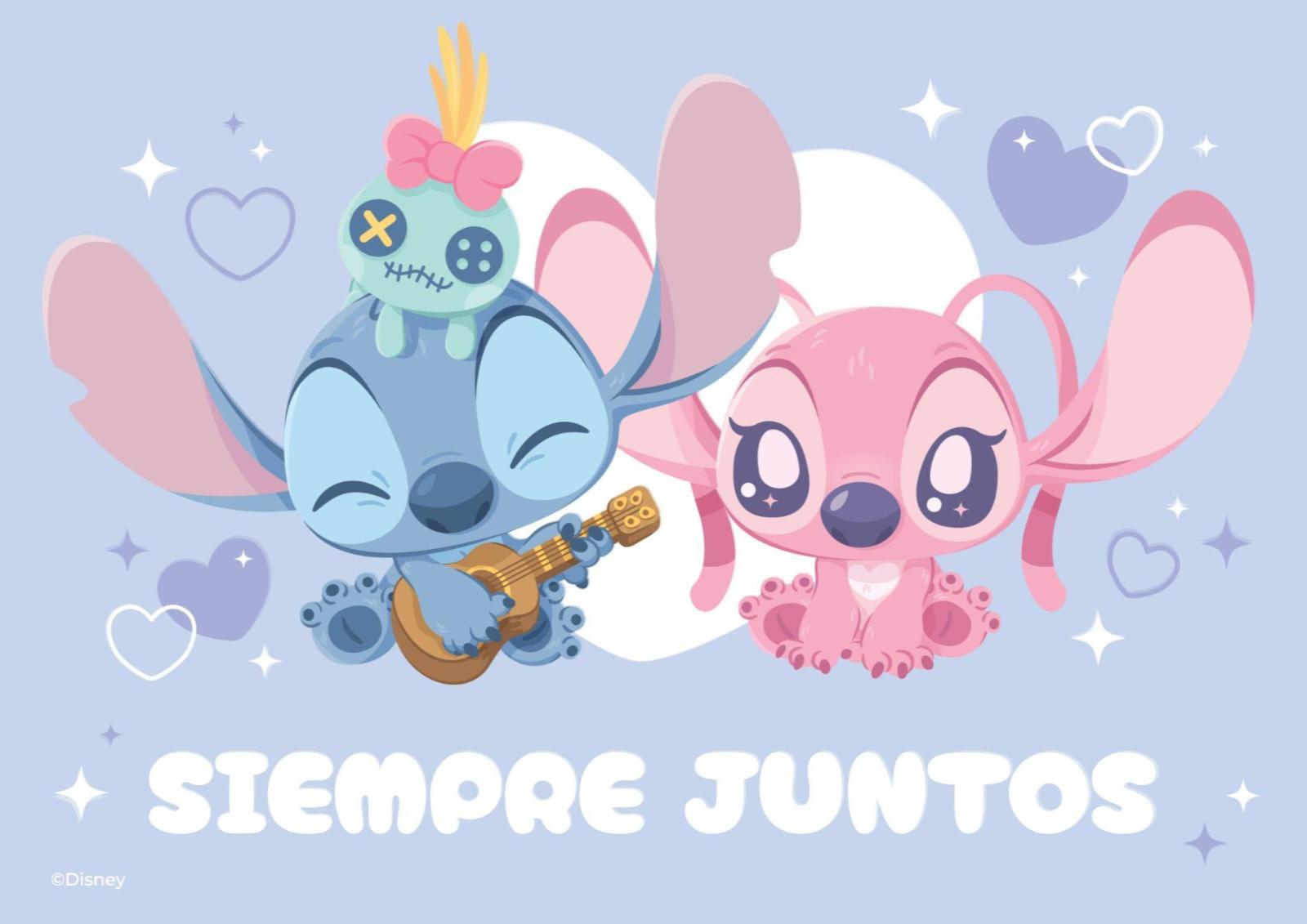 Presentación Tarjeta de San Valentín de Stitch y Angel