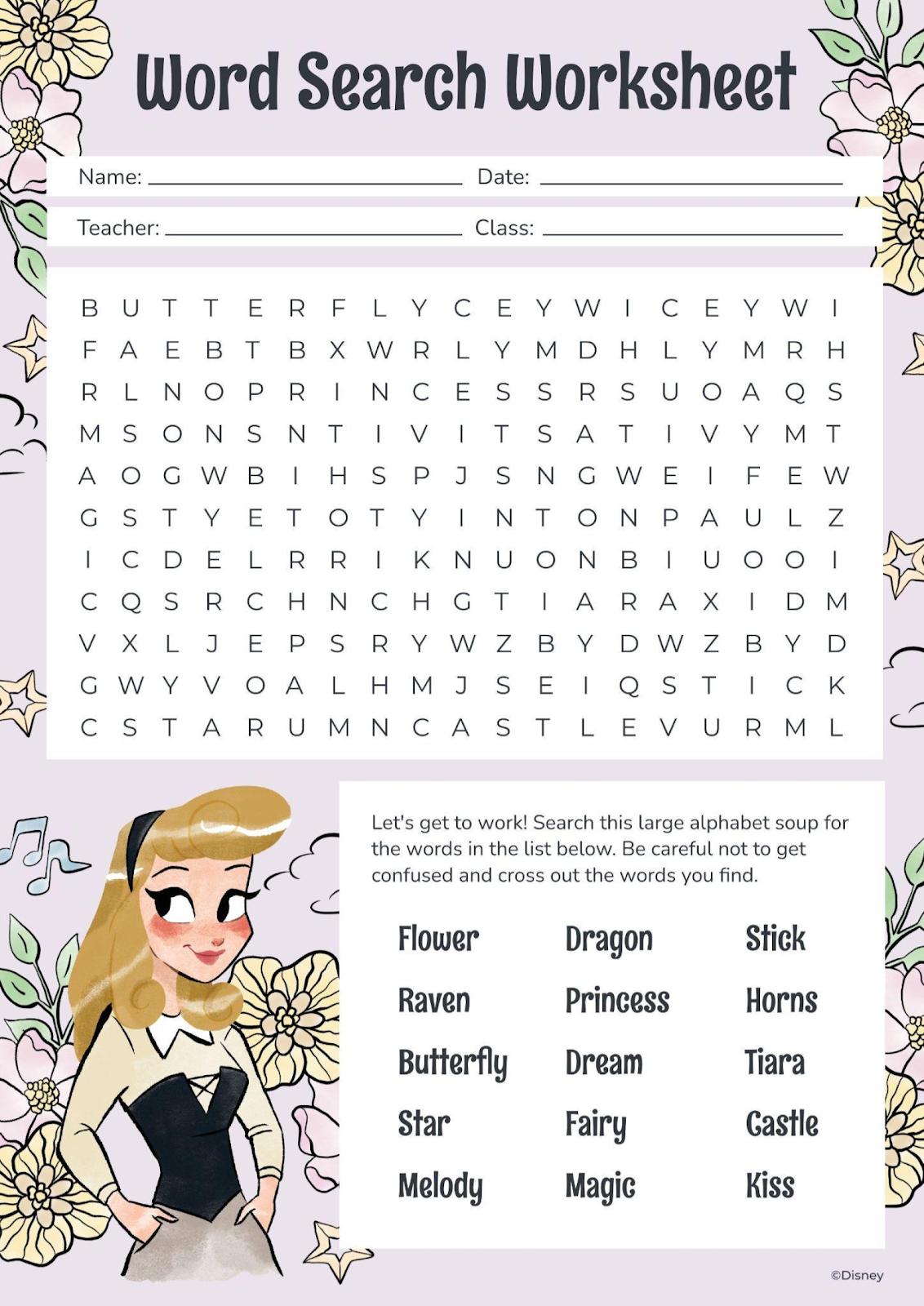 Sleeping Beauty Worksheet Presentation