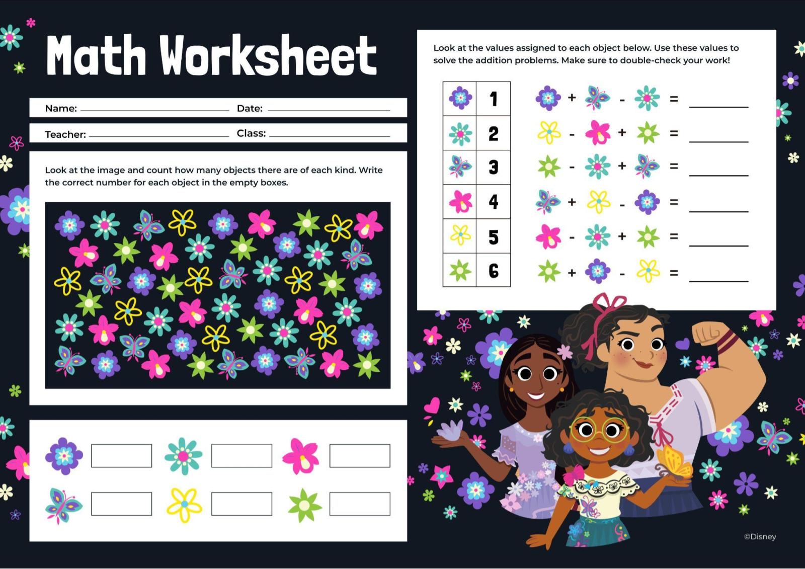 Encanto Math Worksheet Presentation