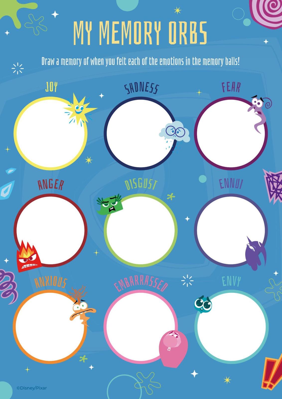 Inside Out 2 Memories Worksheet Presentation