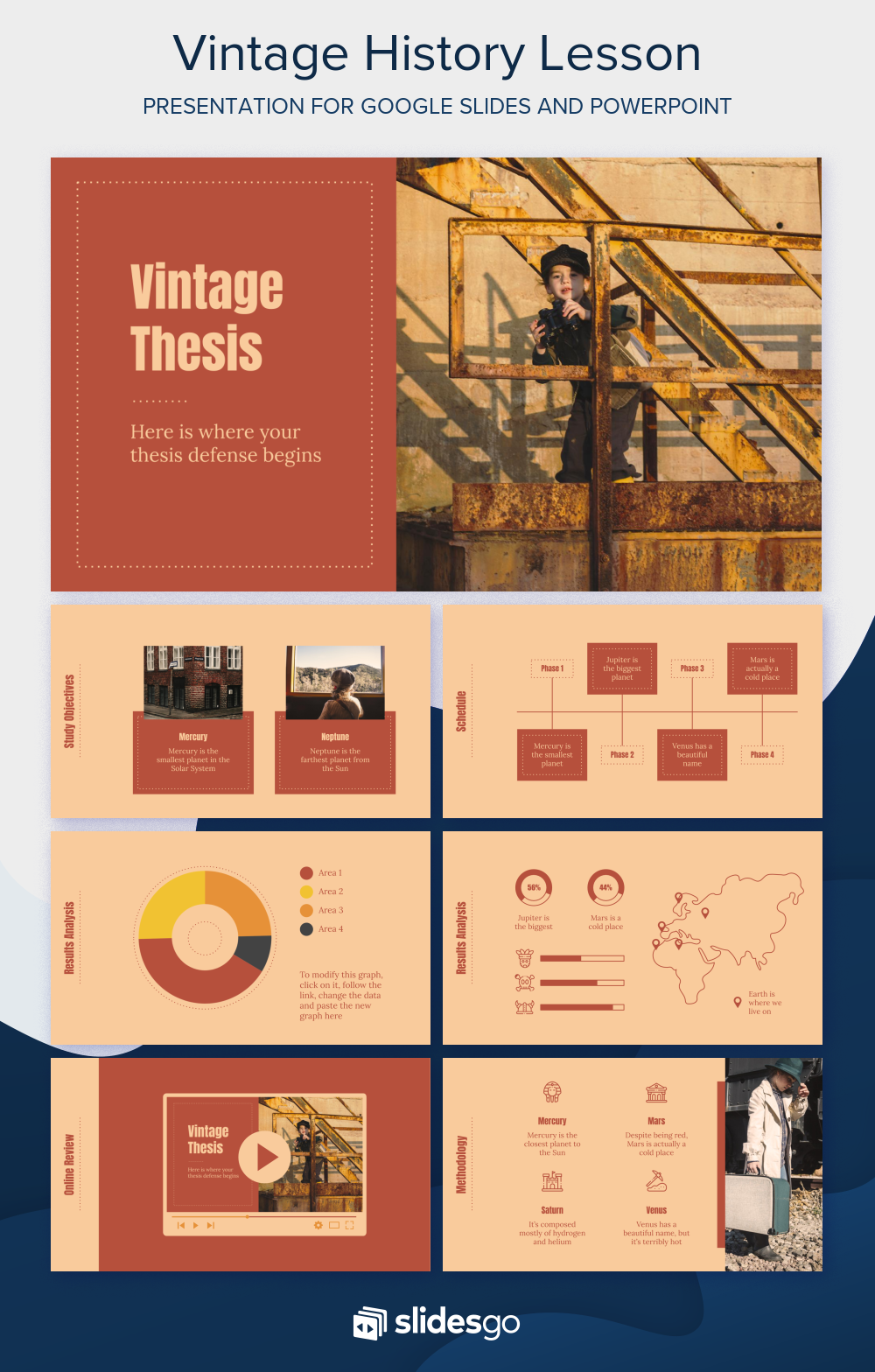 Vintage History Lesson Google Slides and PowerPoint Template