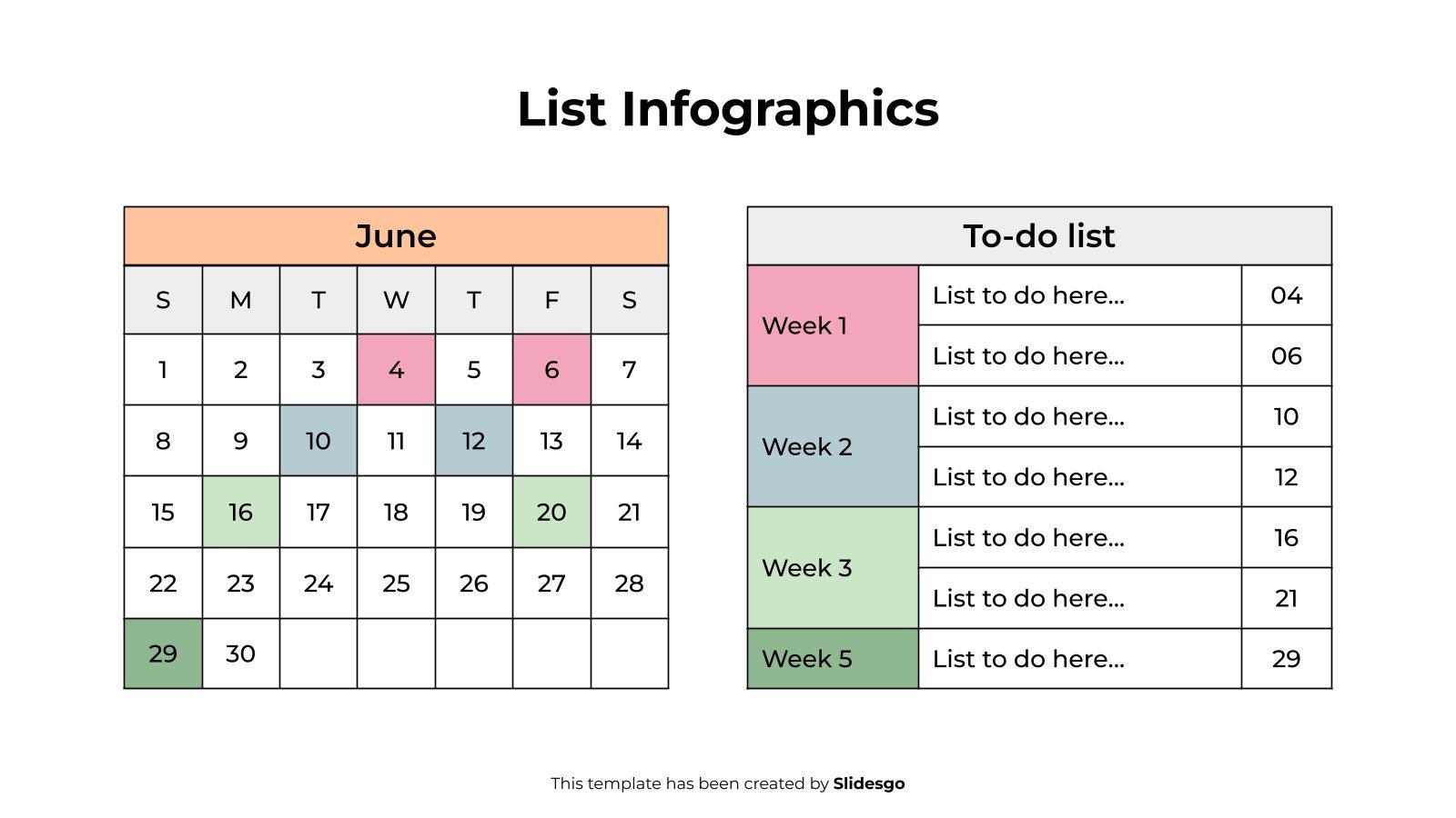 List Infographics Template