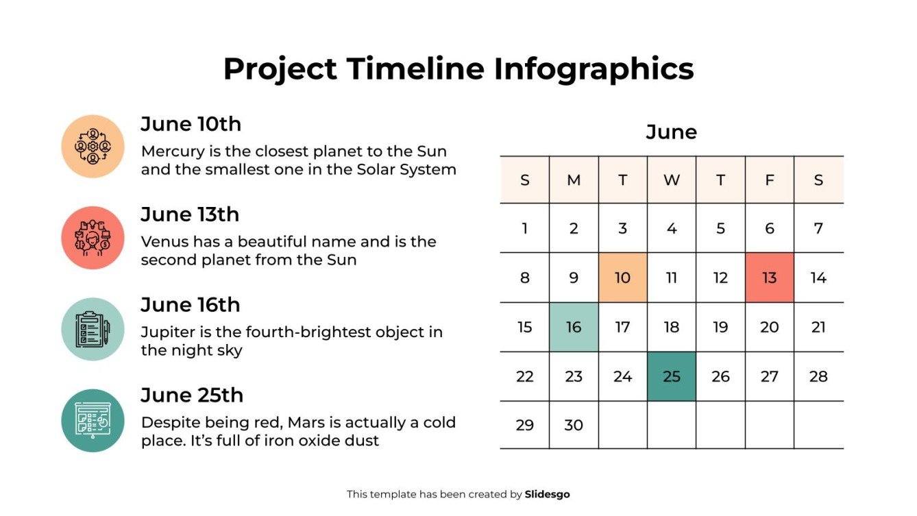 Project Timeline Infographics Template