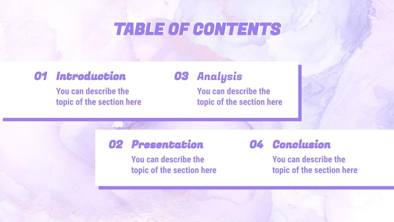 Watercolor Texture Google Slides and PowerPoint template