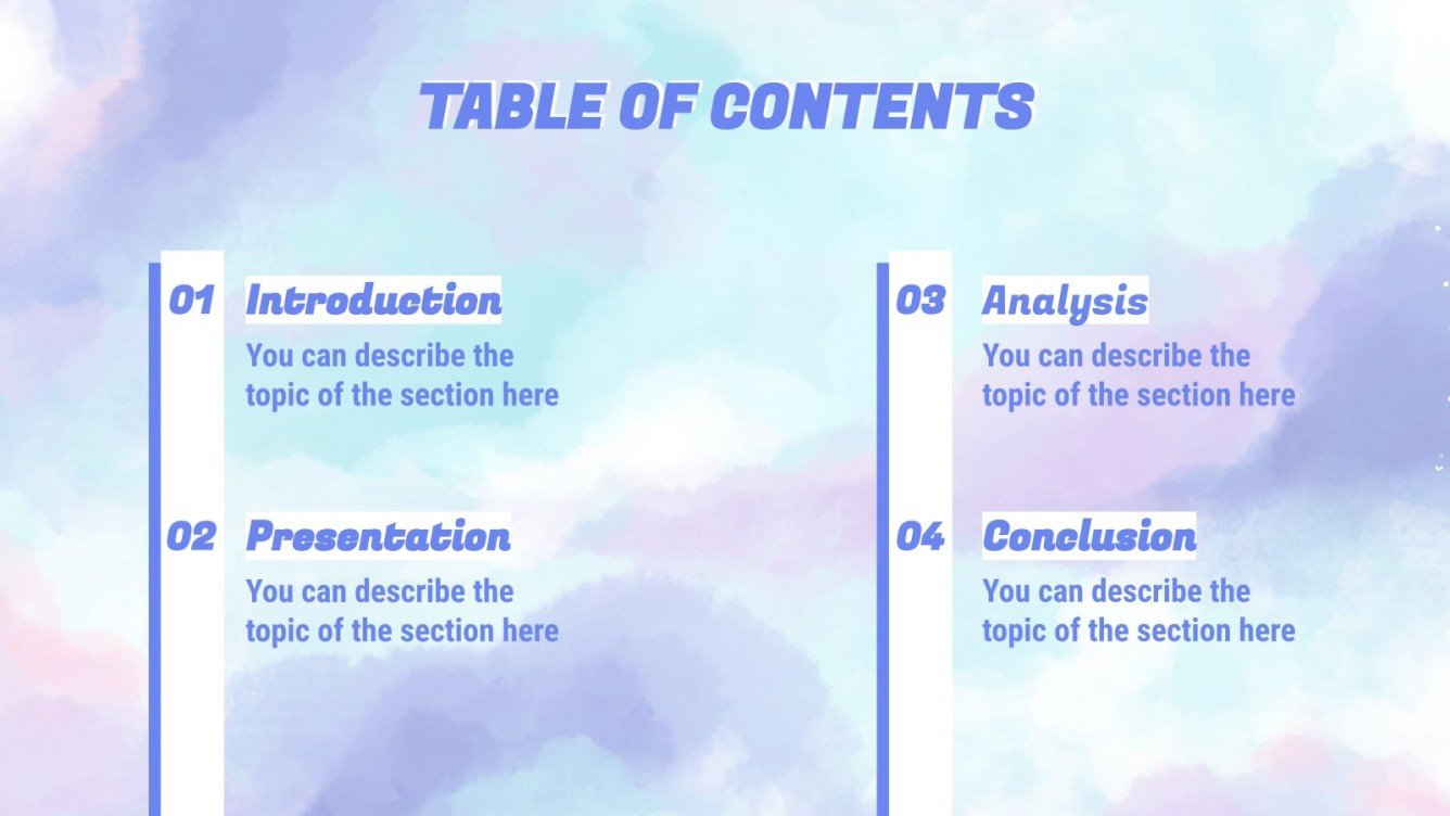 Watercolor Texture Google Slides and PowerPoint template