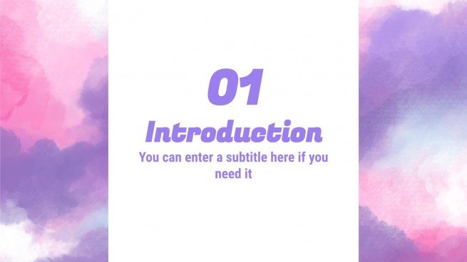 Watercolor Texture Google Slides and PowerPoint template