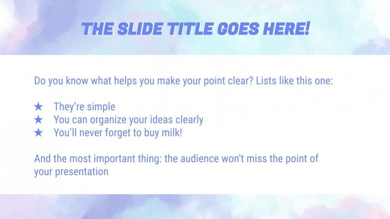 Watercolor Texture Google Slides and PowerPoint template