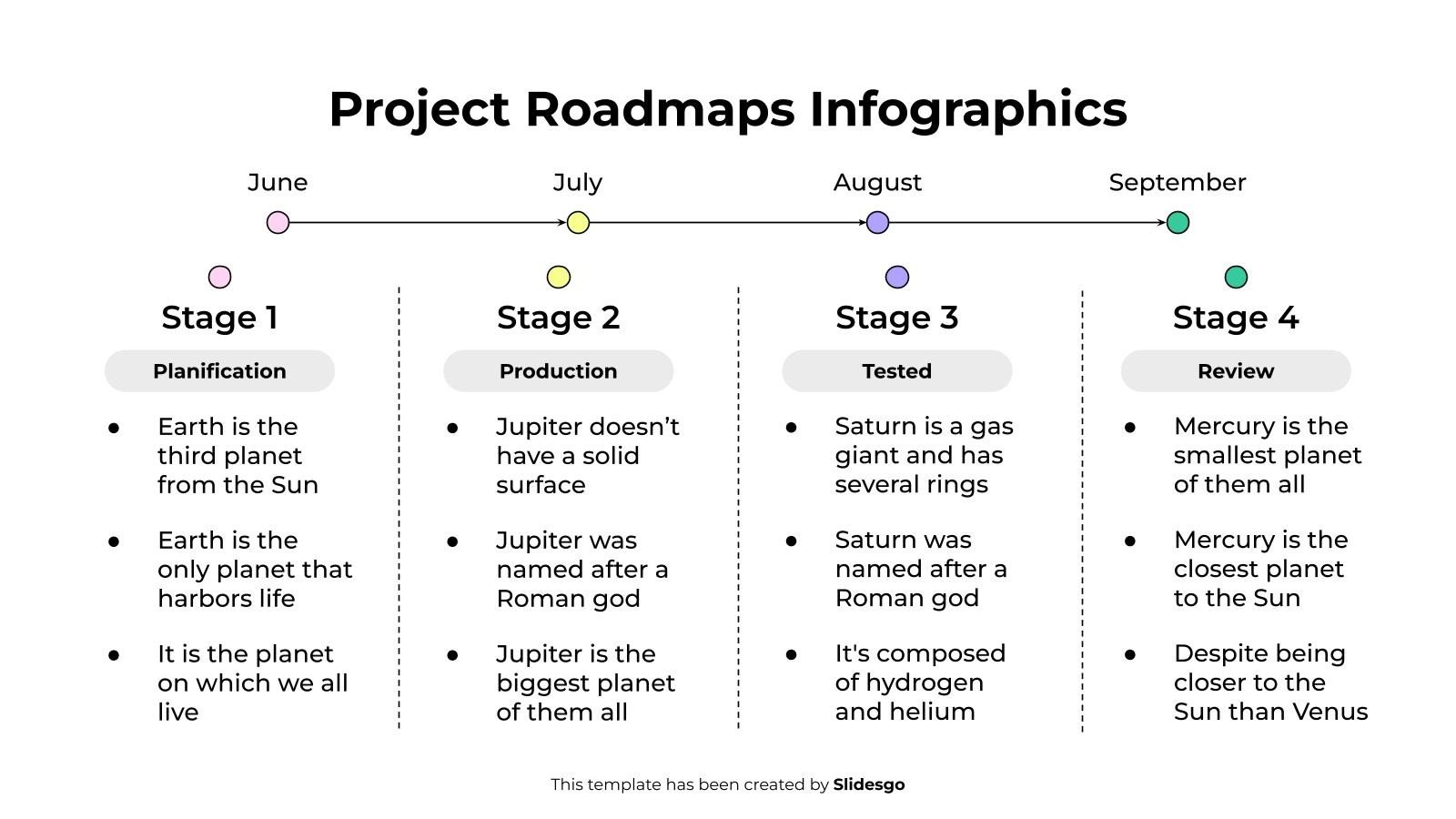 Project Roadmaps Infographics Template