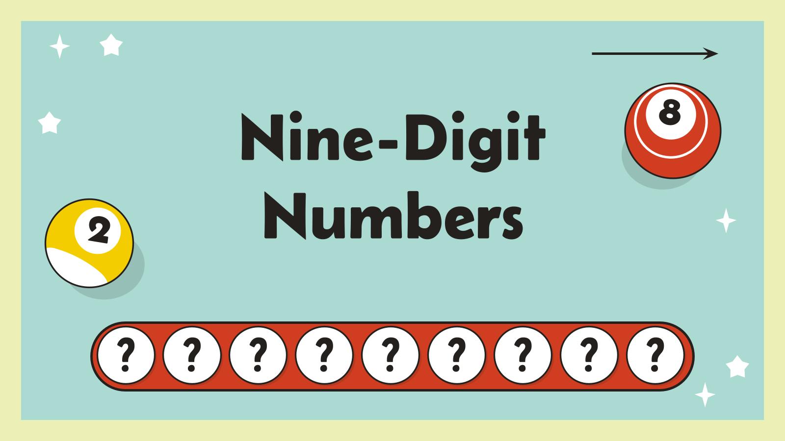 Présentation Numéros à neuf chiffres