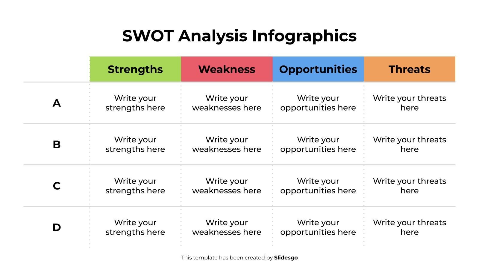 SWOT Analysis Infographics Template